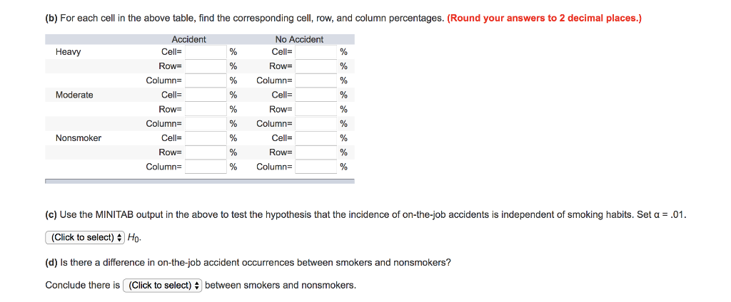 Solved b For Each Cell In The Above Table Find The Chegg