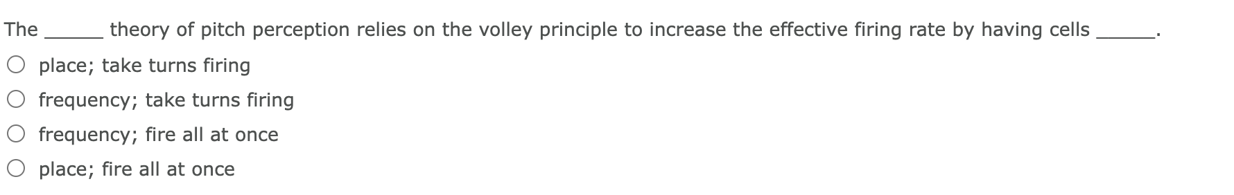Solved The theory of pitch perception relies on the volley | Chegg.com