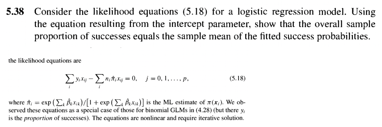 5.38 Consider the likelihood equations (5.18) for a | Chegg.com