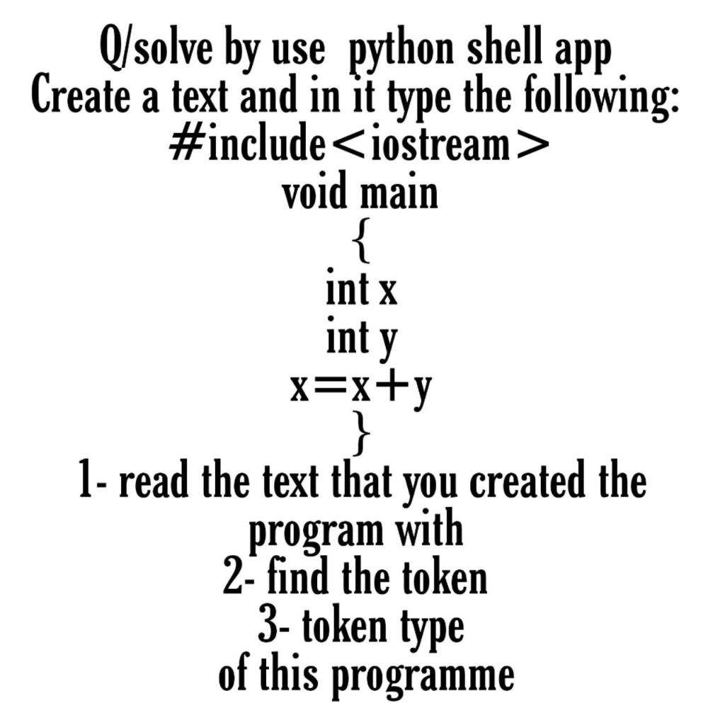 Solved Q/solve by use python shell app Create a text and in | Chegg.com