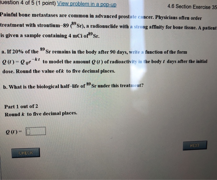 Solved uestion 4 of 5 (1 point) View problem in a pop-up 4.6 | Chegg.com