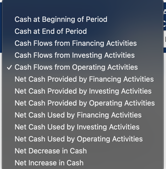 Solved Cash at Beginning of Period Cash at End of Period | Chegg.com