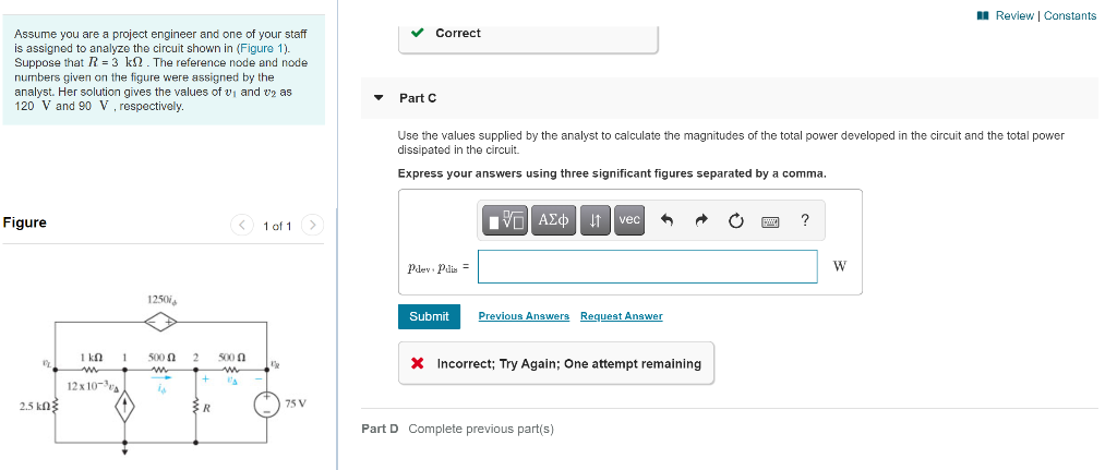 Solved Review Constants Correct Assume you are a project | Chegg.com