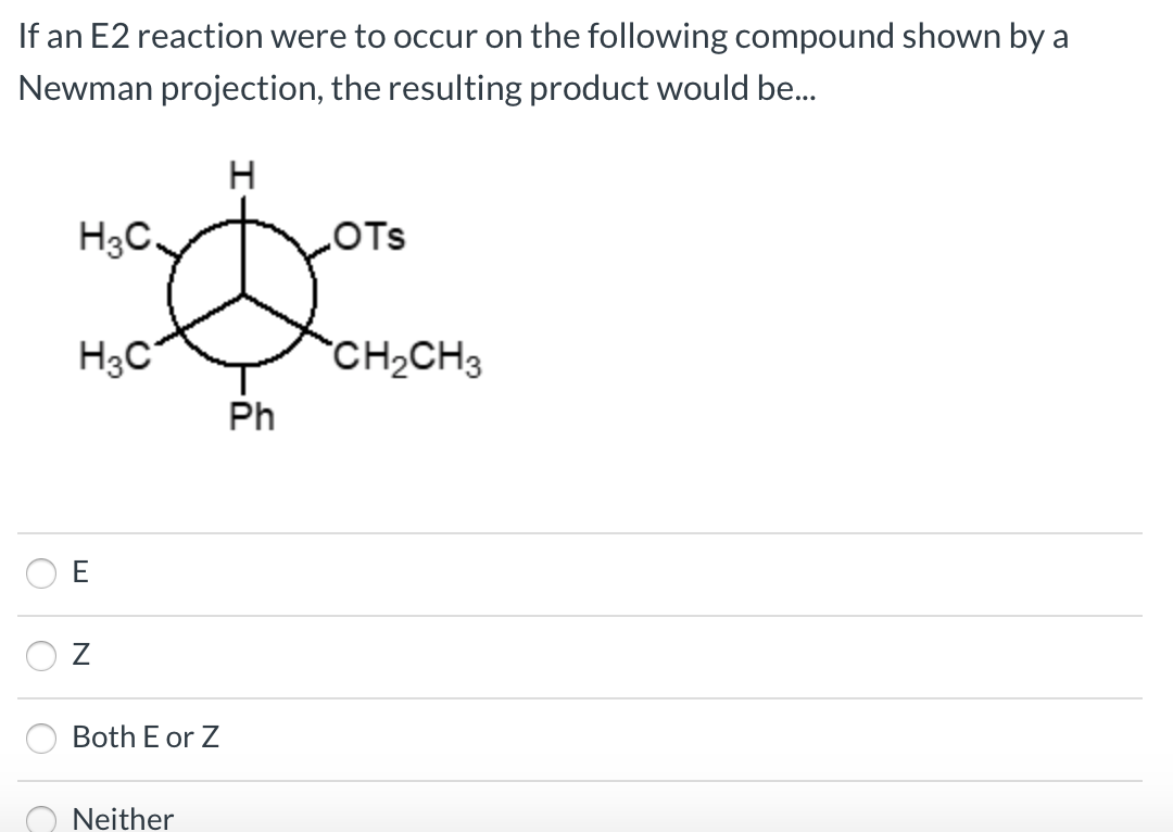 Solved If an E2 reaction were to occur on the following | Chegg.com