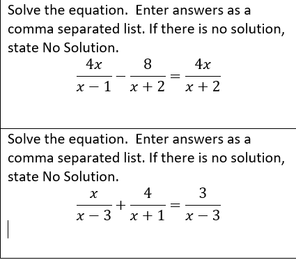 Solved Solve the equation. Enter answers as a comma | Chegg.com