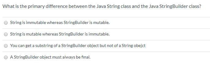 Solved What is the primary difference between the Java | Chegg.com