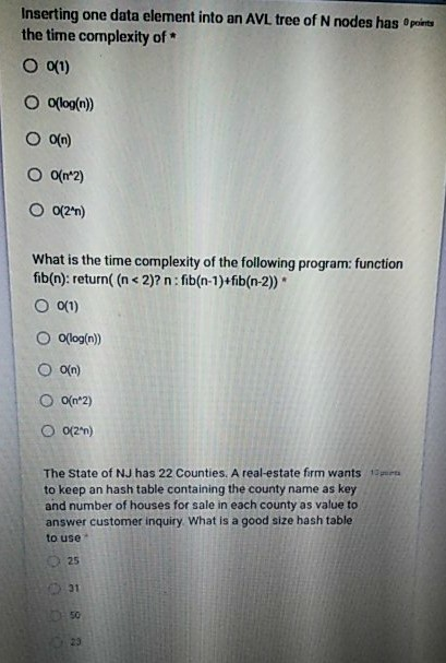 Solved Inserting one data element into an AVL tree of N | Chegg.com