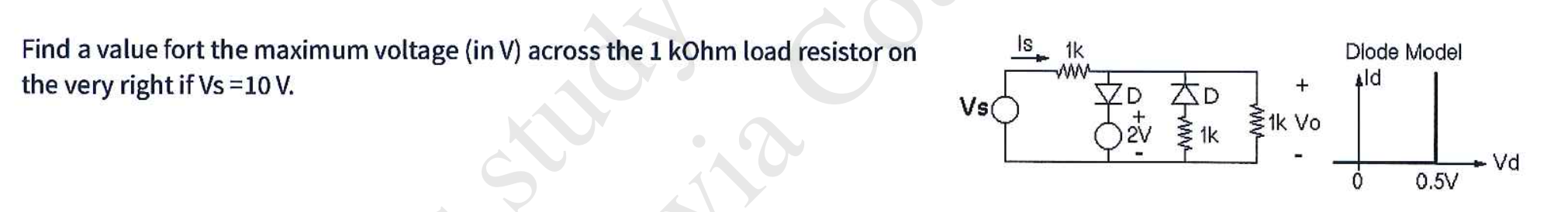 Solved kOhm load resistor on Find a value fort the maximum | Chegg.com