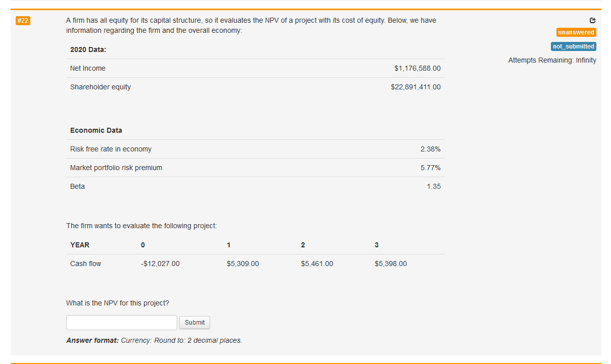 Solved Answer format: Currency: Round to: 2 decimal places. | Chegg.com