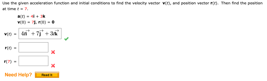 Solved Use The Given Acceleration Function And Initial 7406