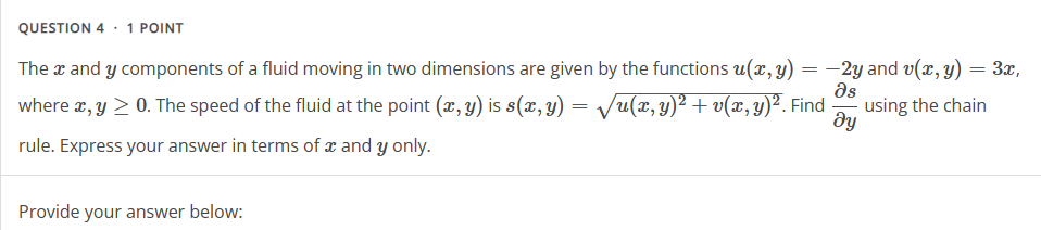 Solved QUESTION 4 - 1 POINT The x and y components of a | Chegg.com