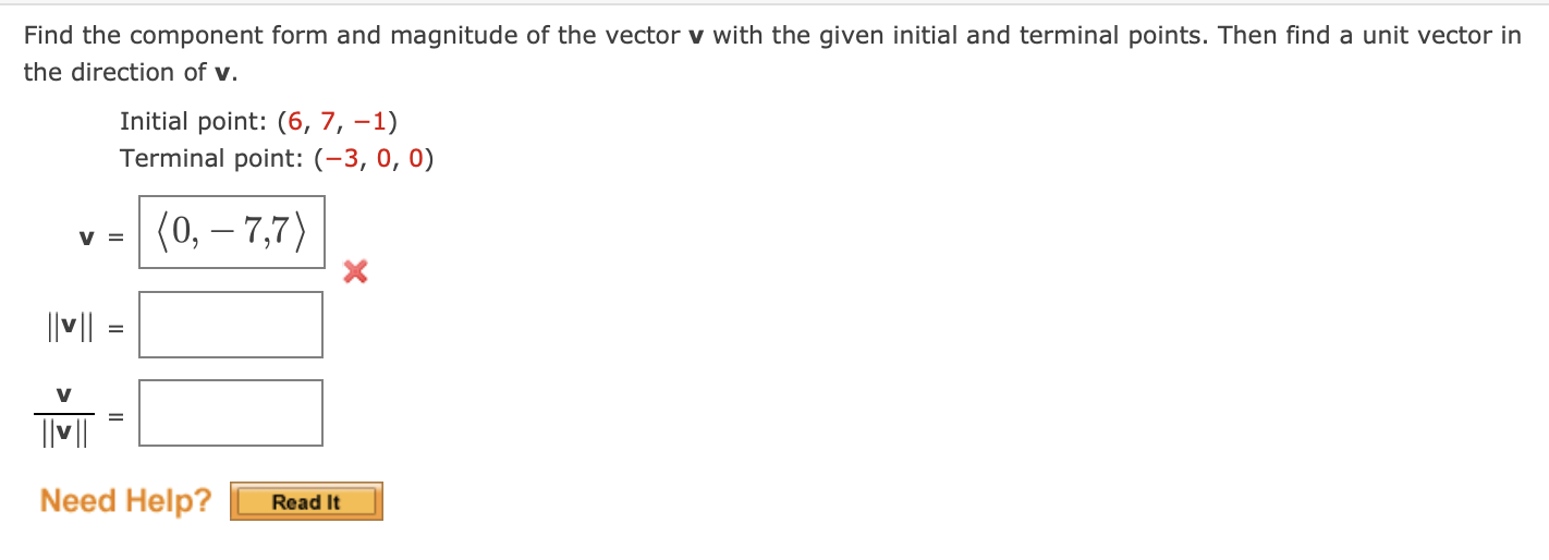 Solved Find the component form and magnitude of the vector v | Chegg.com
