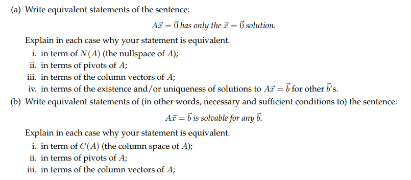 Solved (a) Write equivalent statements of the sentence: A -б | Chegg.com
