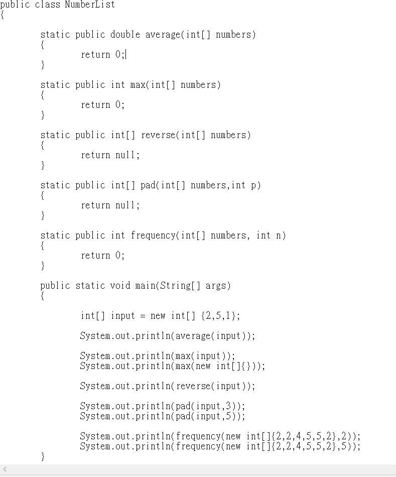 Solved In the class NumberList, complete the following | Chegg.com