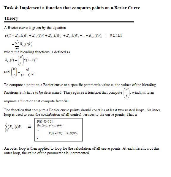 Solved Task 4 Implement A Function That Computes Points On 3995