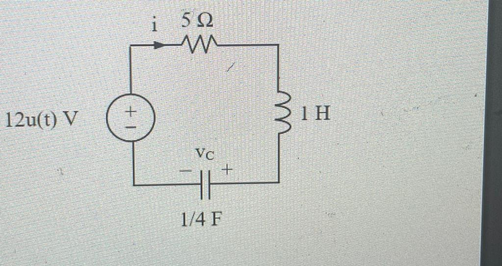 Solved Using the Laplace transform, i for t>Ofind it. vc(0-) | Chegg.com