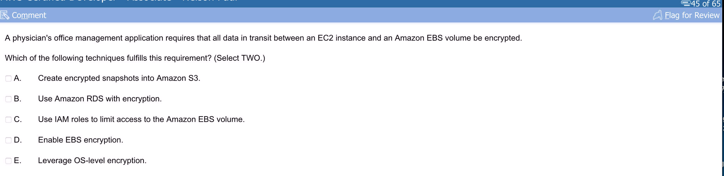 Solved E Comment 245 of 65 Flag for Review A physician's | Chegg.com