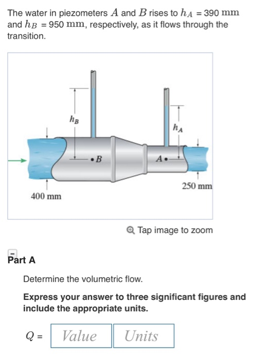 Solved The water in piezometers A and B rises to hA - 390 | Chegg.com