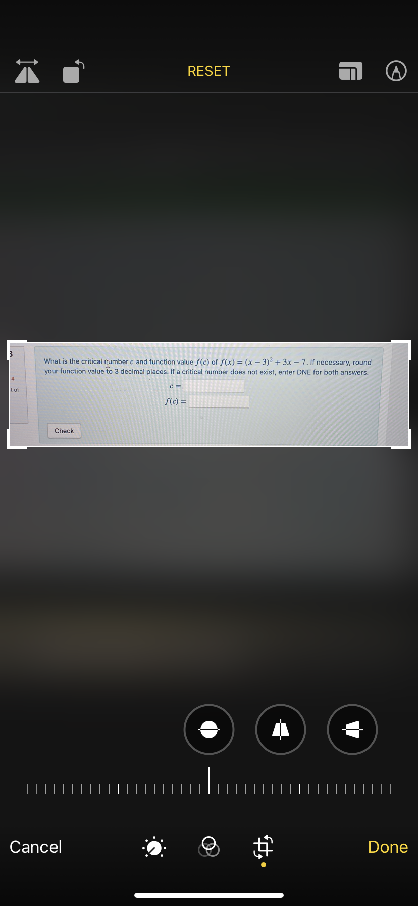 Solved What is the critical number c and function value f(c) | Chegg.com