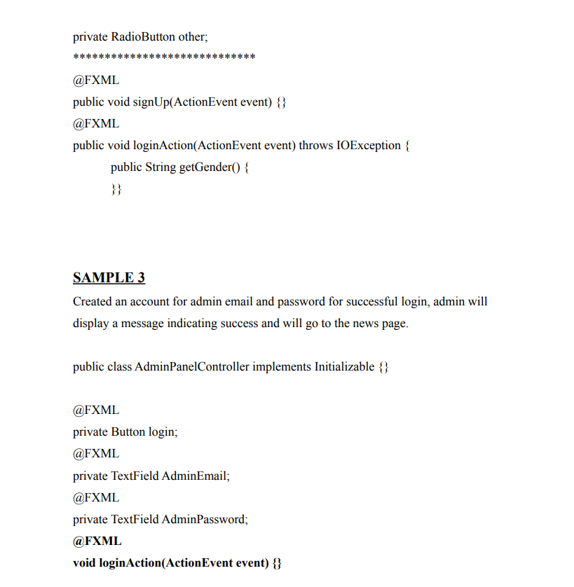 This is a JavaFX project which has user login, user | Chegg.com