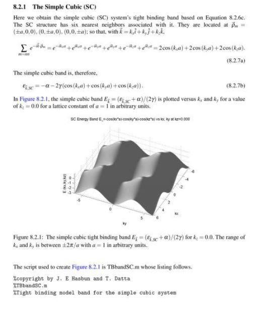 8.2.1 The Simple Cubic (SC) Here we obtain the simple | Chegg.com
