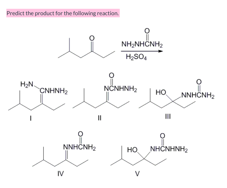 Solved Predict the product for the following reaction. | Chegg.com