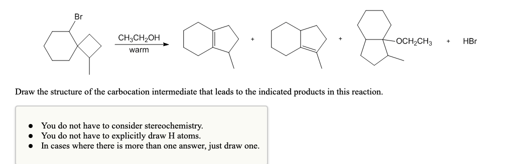 Solved CH3CH2OH warm -OCH2CH3 + HBr Draw the structure of | Chegg.com