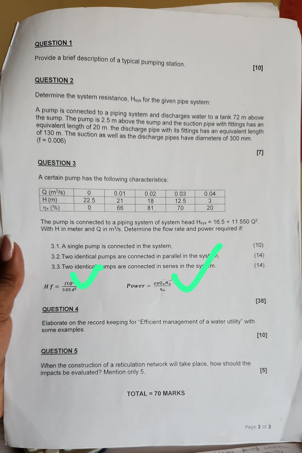 Solved QUESIION 2 Determine the system resistance, Hsys for | Chegg.com