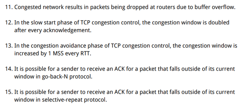 Solved 11. Congested network results in packets being | Chegg.com