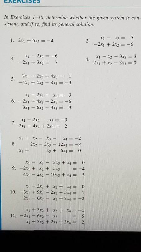 Solved CACRCISES In Exercises 1-16, determine whether the | Chegg.com