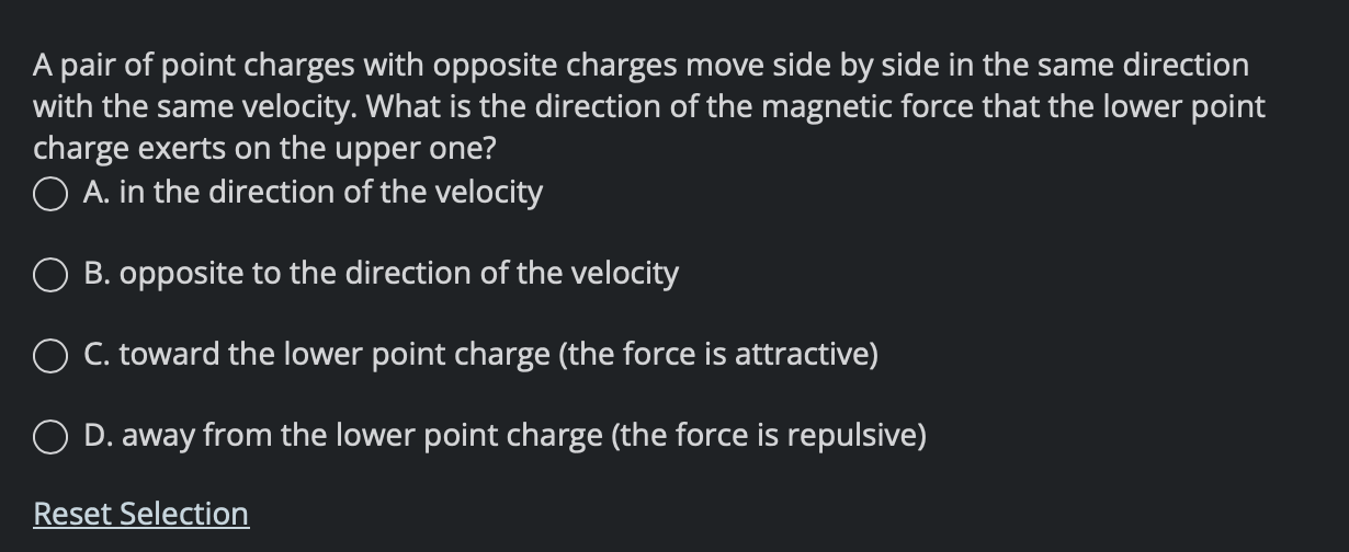 Solved A pair of point charges with opposite charges move | Chegg.com