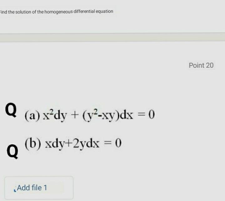 Solved Find the solution of the homogeneous differential | Chegg.com