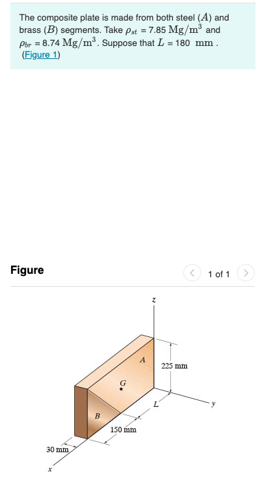 Solved 1. Determine the mass of the plate 2. Determine | Chegg.com