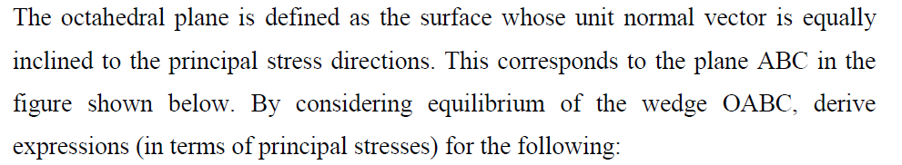 Solved The octahedral plane is defined as the surface whose | Chegg.com