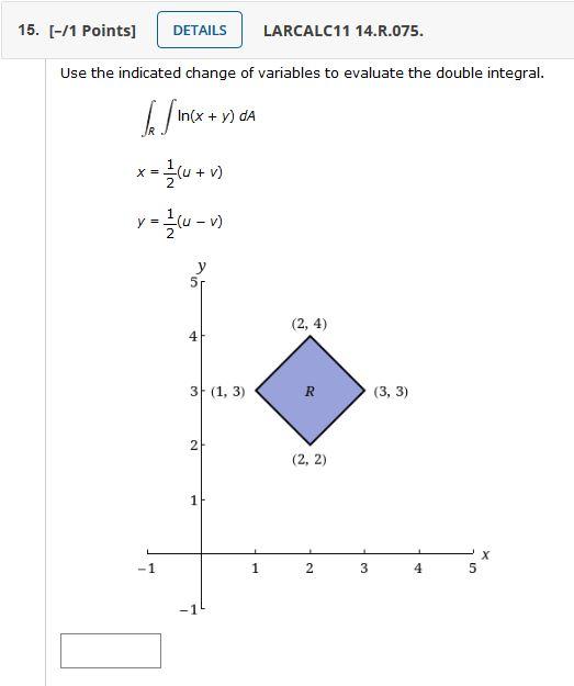 Solved Use the indicated change of variables to evaluate the | Chegg.com