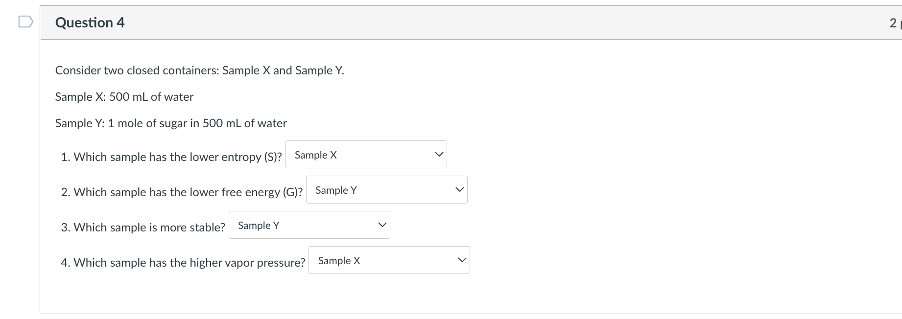 Solved Consider two closed containers: Sample X and Sample | Chegg.com