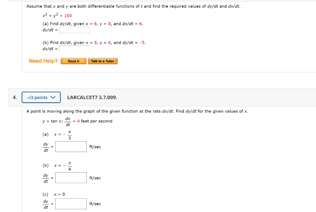 Solved Assume That X And Y Are Both Differentiable Functions
