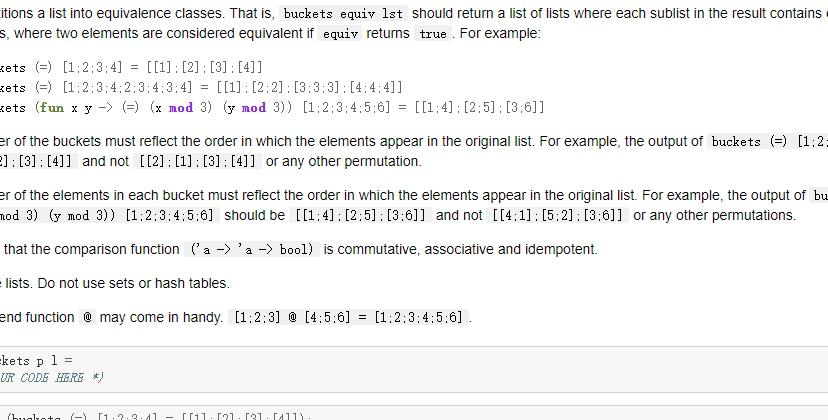 Solved tions a list into equivalence classes. That is, | Chegg.com