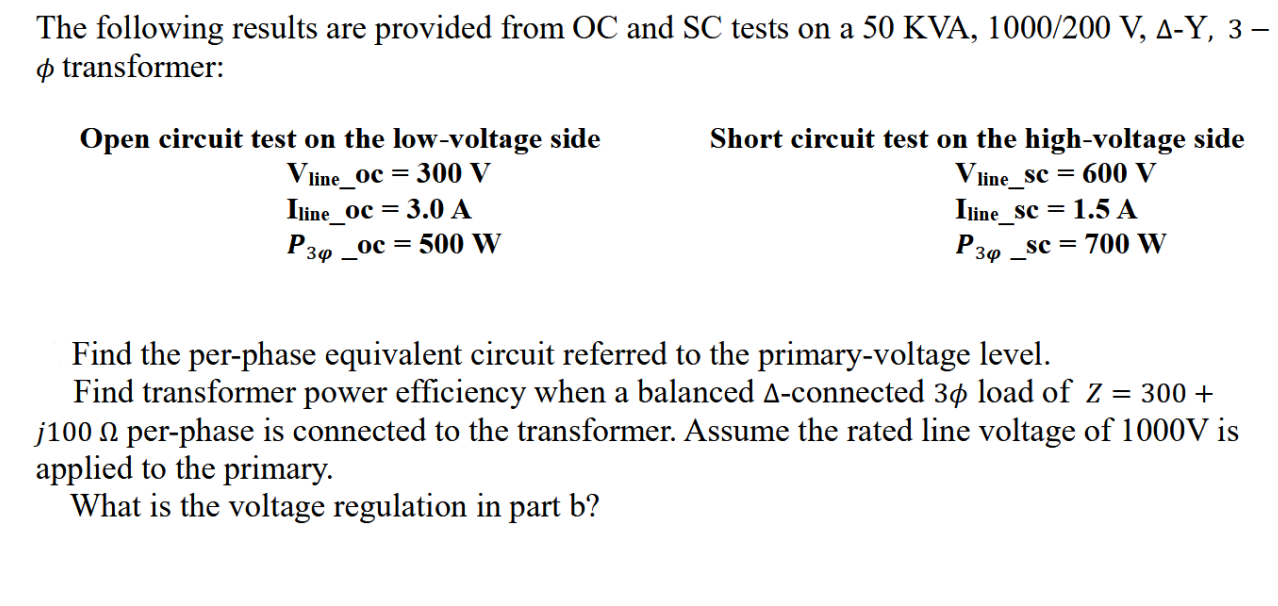 Solved The following results are provided from OC and SC | Chegg.com
