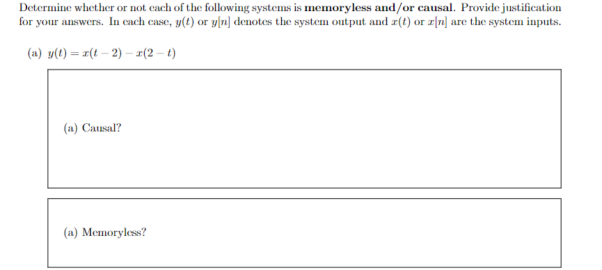 Solved Determine whether or not each of the following | Chegg.com