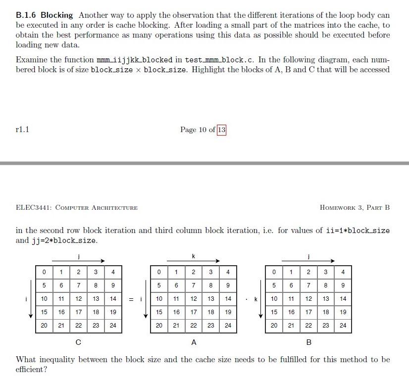 B.1.6 Blocking Another way to apply the observation | Chegg.com
