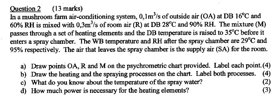 Solved Question 2 (13 marks) In a mushroom farm | Chegg.com