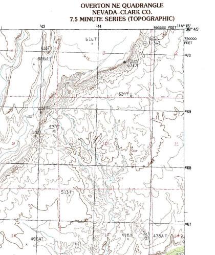 Solved OVERTON NE QUADRANGLE NEVADA-CLARK CO. 7.5 MINUTE | Chegg.com