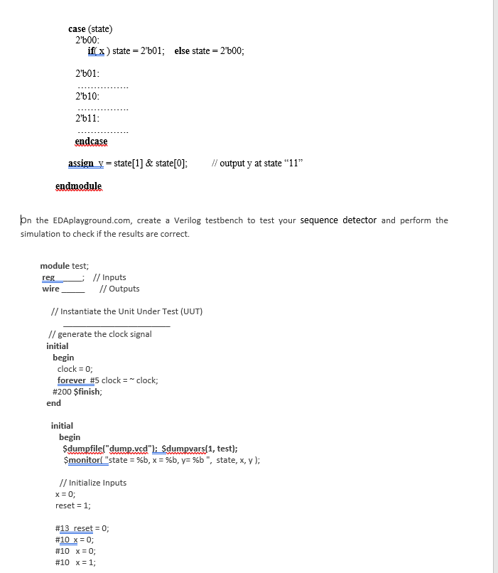 Solved We want to design a circuit which detects (101) | Chegg.com