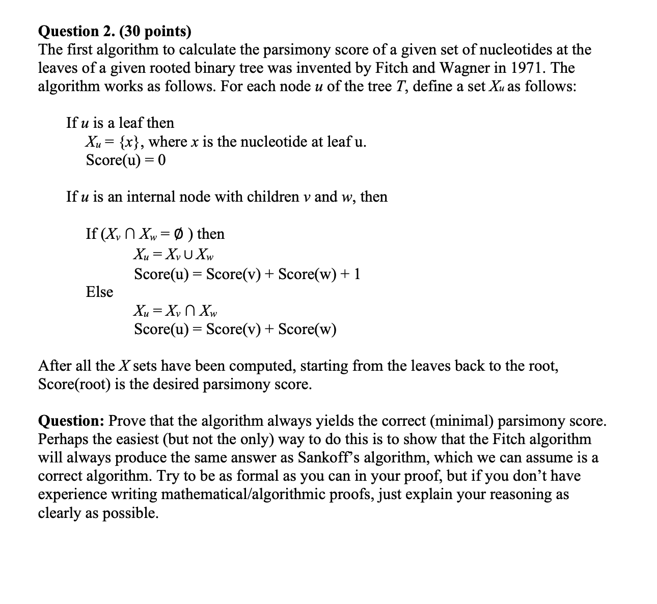 Solved Question 2. (30 ﻿points)The first algorithm to | Chegg.com