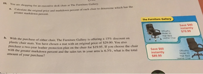 Solved Calculate the original price and markdown percent of | Chegg.com