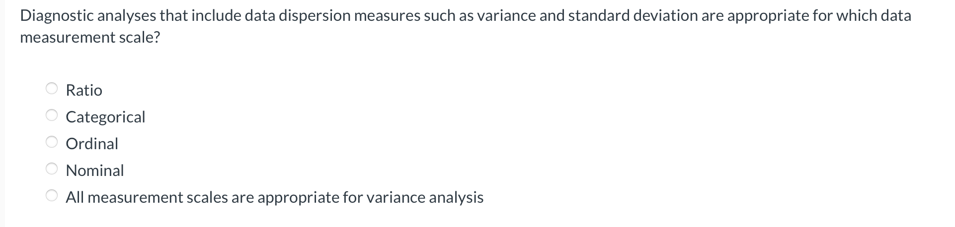 Solved Diagnostic analyses that include data dispersion | Chegg.com