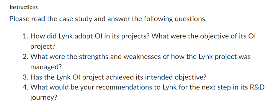 Solved Instructions Please read the case study and answer | Chegg.com