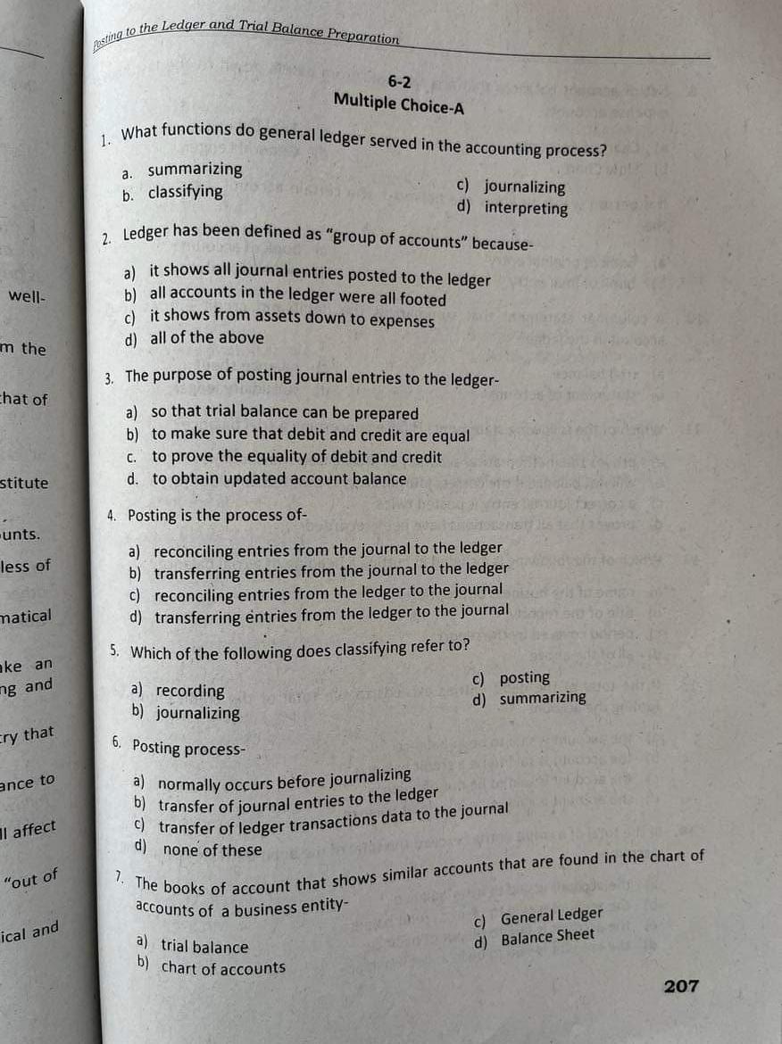 Solved ming to the Ledger and Trial Balance Preparation 6-2 | Chegg.com