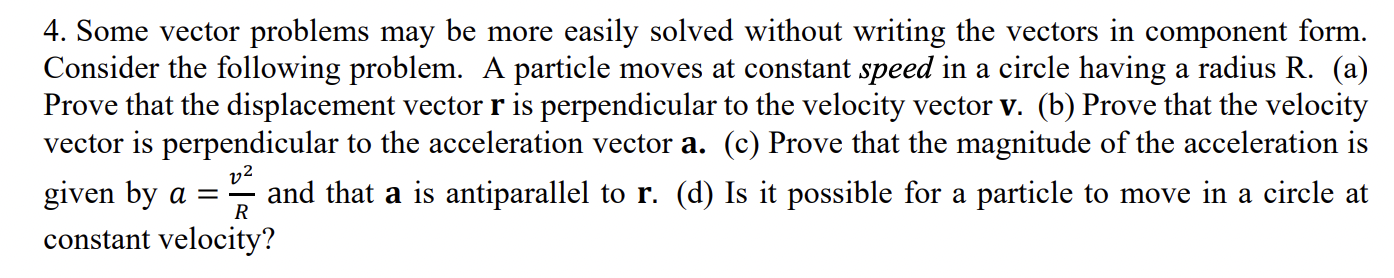 Solved 4. Some vector problems may be more easily solved | Chegg.com